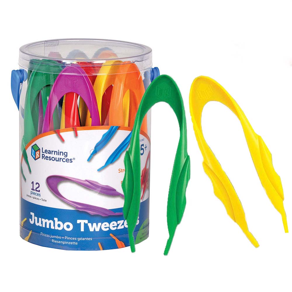 Learning Resources - Jumbo Tweezer Set of 12 - BrainPlay