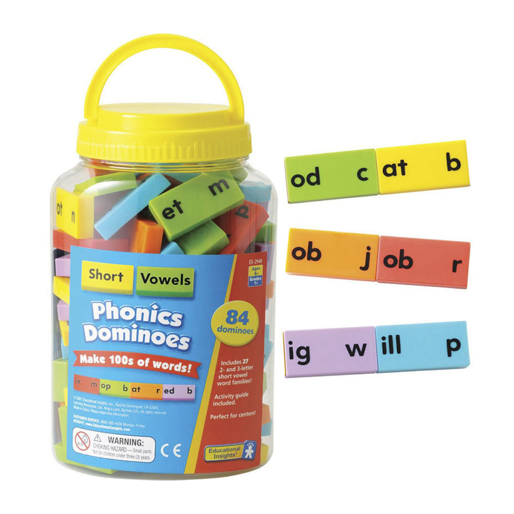 Educational Insights - Phonics Dominoes Short Vowels - BrainPlay