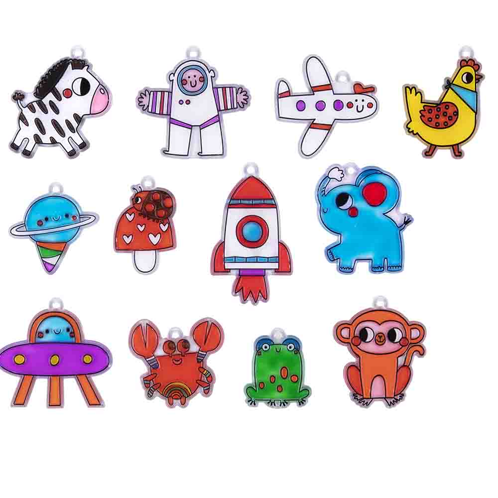 TookyToy - Window Art Kit Animal World - BrainPlay
