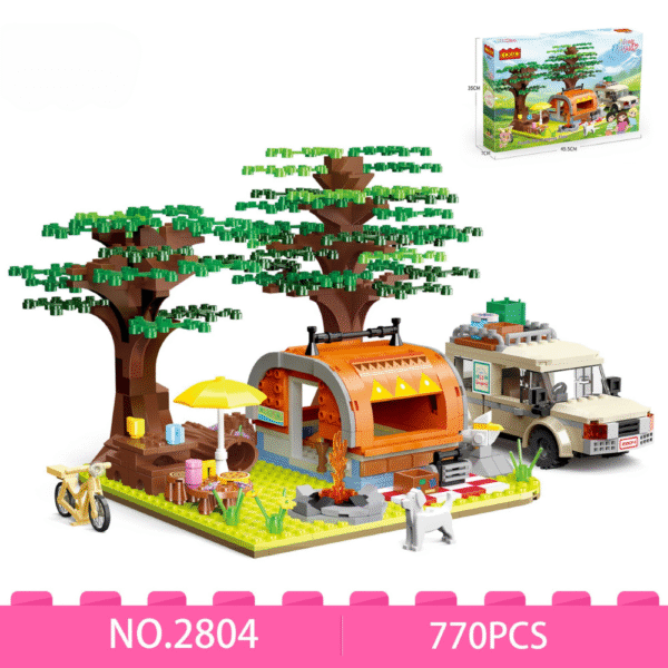 Cogo - Building Block Set - Ultimate Caravan Camp - 770 Pieces - BrainPlay