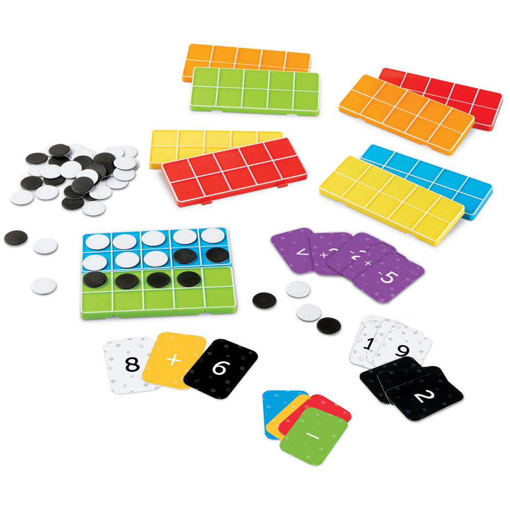 Learning Resources - Rainbow Ten-Frames Classroom Set - BrainPlay