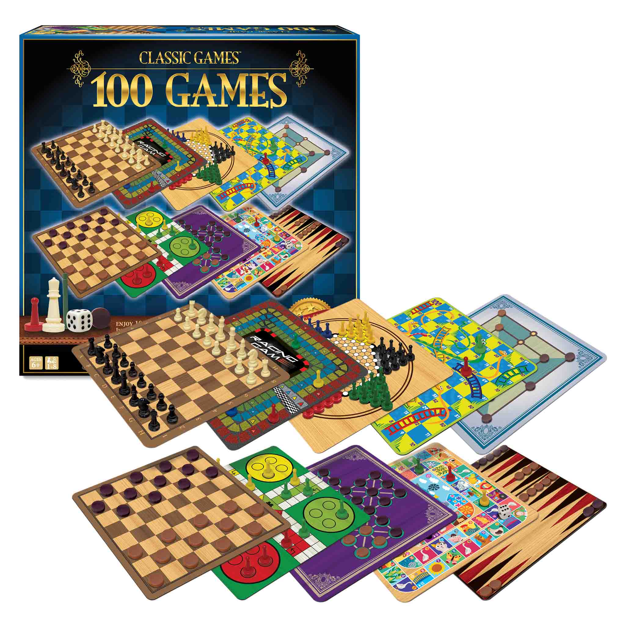 Ambassador - Classic Games - 100 Game Set - BrainPlay