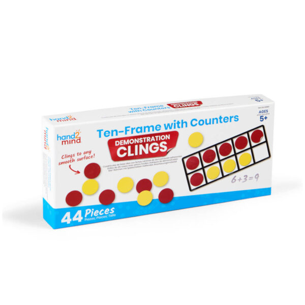 Hand2Mind - Ten Frames With Counters Demonstration Clings: 44 Pieces ...