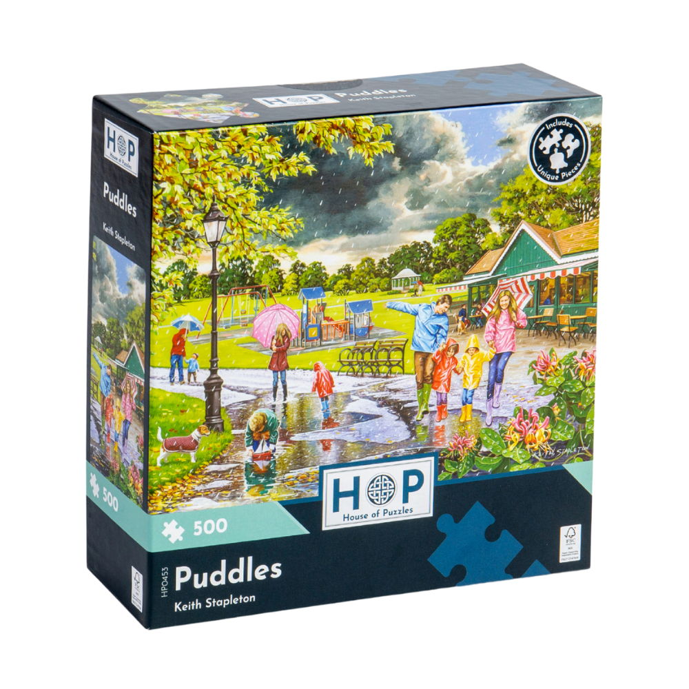 House of Puzzles - Puddles - 500 Piece Jigsaw Puzzle - BrainPlay