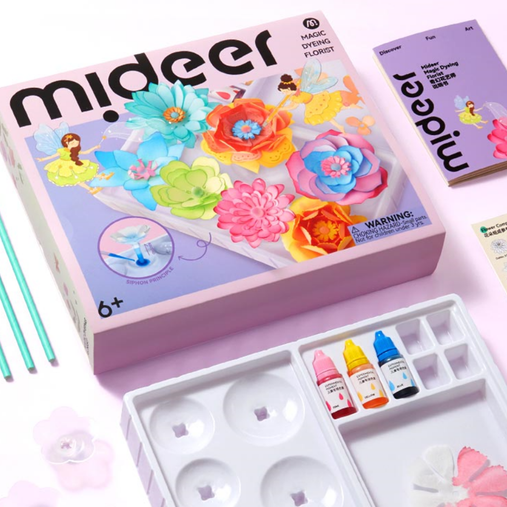 Mideer - Paper Flower Craft Kit - Creative Arts & Crafts Set - BrainPlay