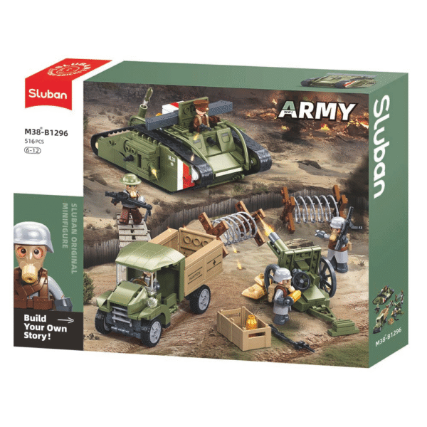 Sluban Building Set: Army - WWI Mark V Tank Offensive - 516 Pieces ...