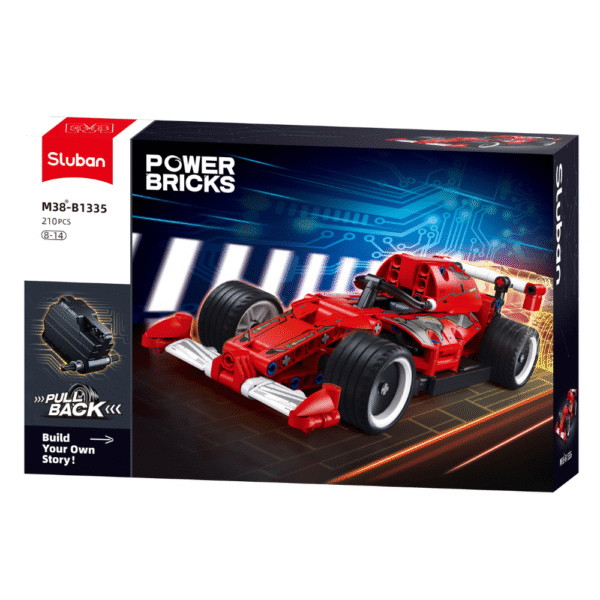 Sluban Building Set: Power Bricks - Pullback Formula Car - 210 Pieces ...