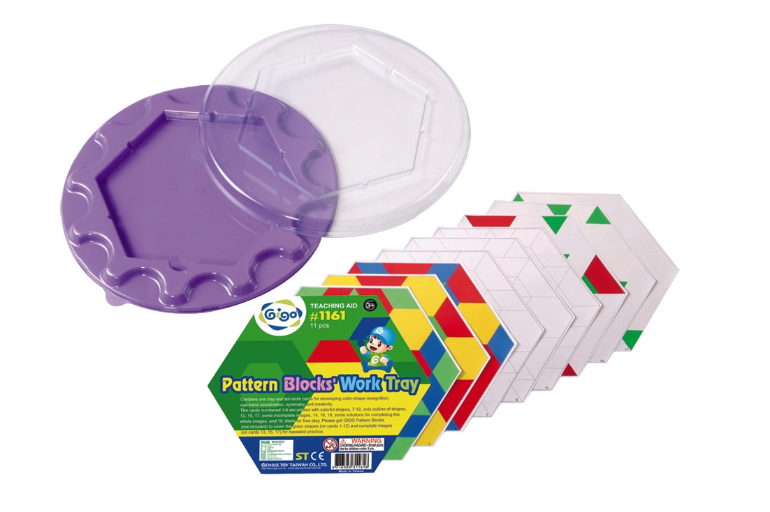 Gigo - Activity Tray Pattern Blocks Circular - BrainPlay