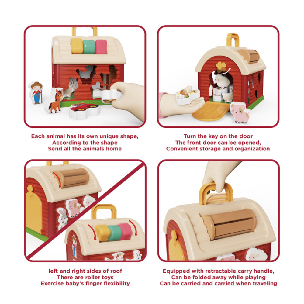 Cogo - Farm Animals Shape Sorter - 11 Pieces - BrainPlay