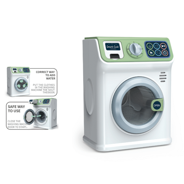 Pretend & Play Washing Machine with Sound and Spinning Action - Green ...