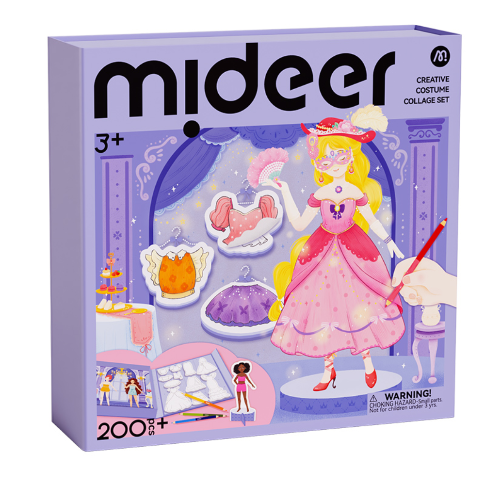Mideer - Dress-Up Collage Arts & Crafts Set: Sparkling Ball Night ...