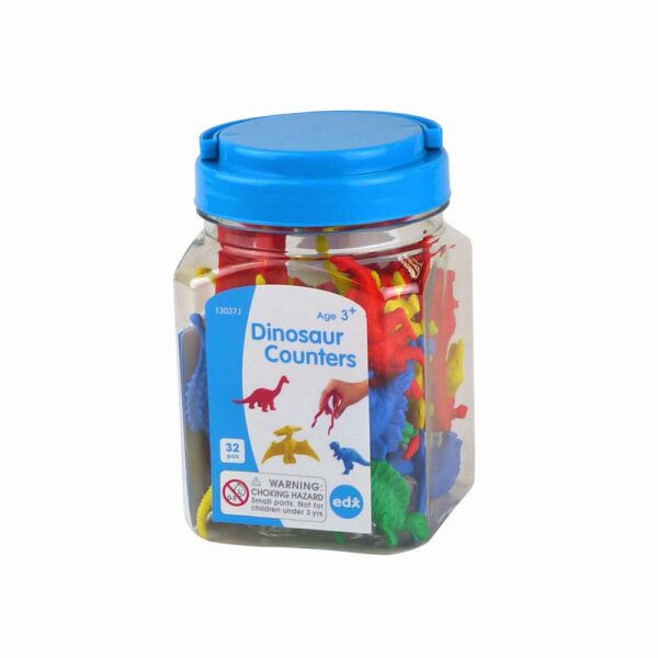 EDX Education - Counters - Dinosaur - 4 Colours with Tweezer - 32pcs ...