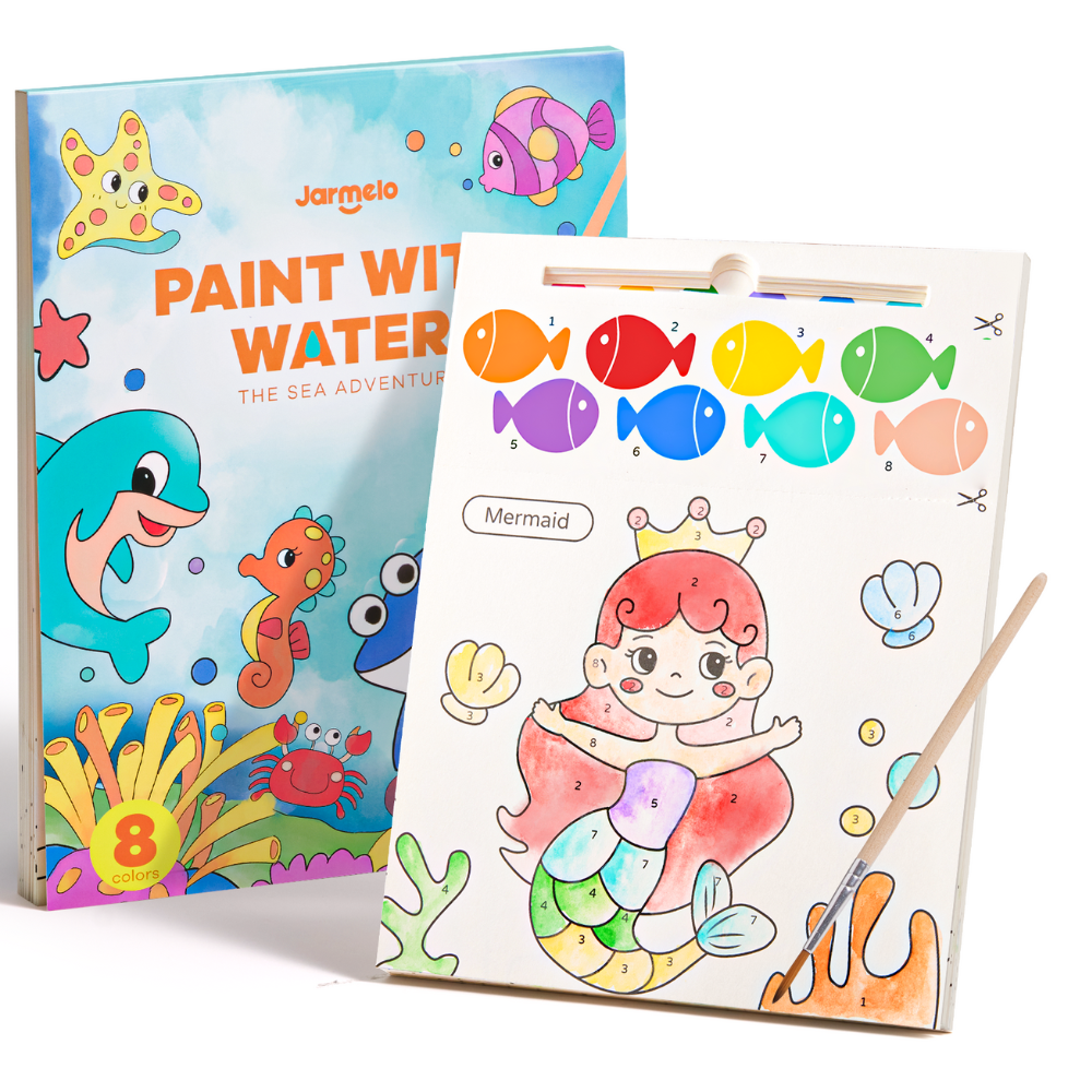 Jar Meló - Watercolour Painting Book - 20 Pages & Paint Brush - Sea ...