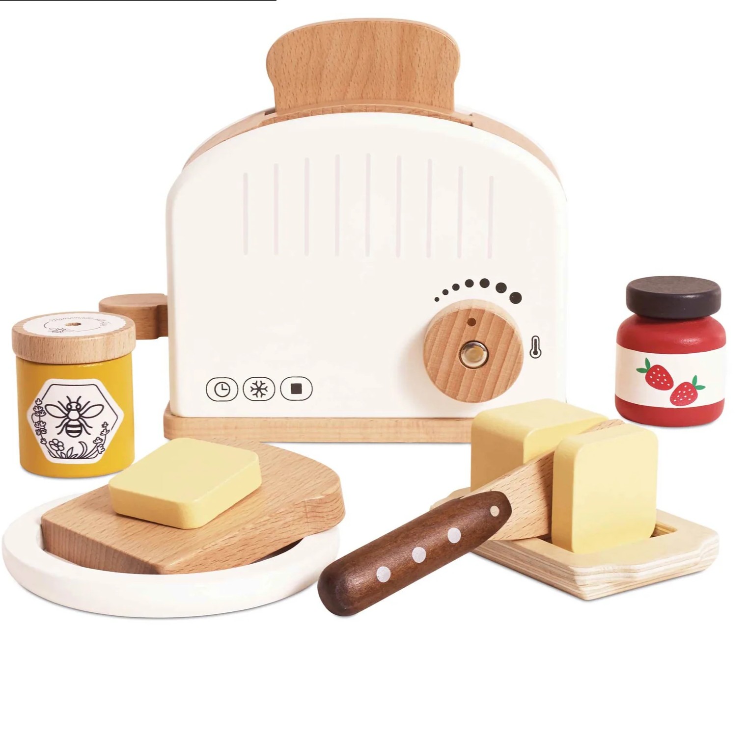 Le Toy Van – Wooden Toaster & Breakfast Set – 12pcs - BrainPlay