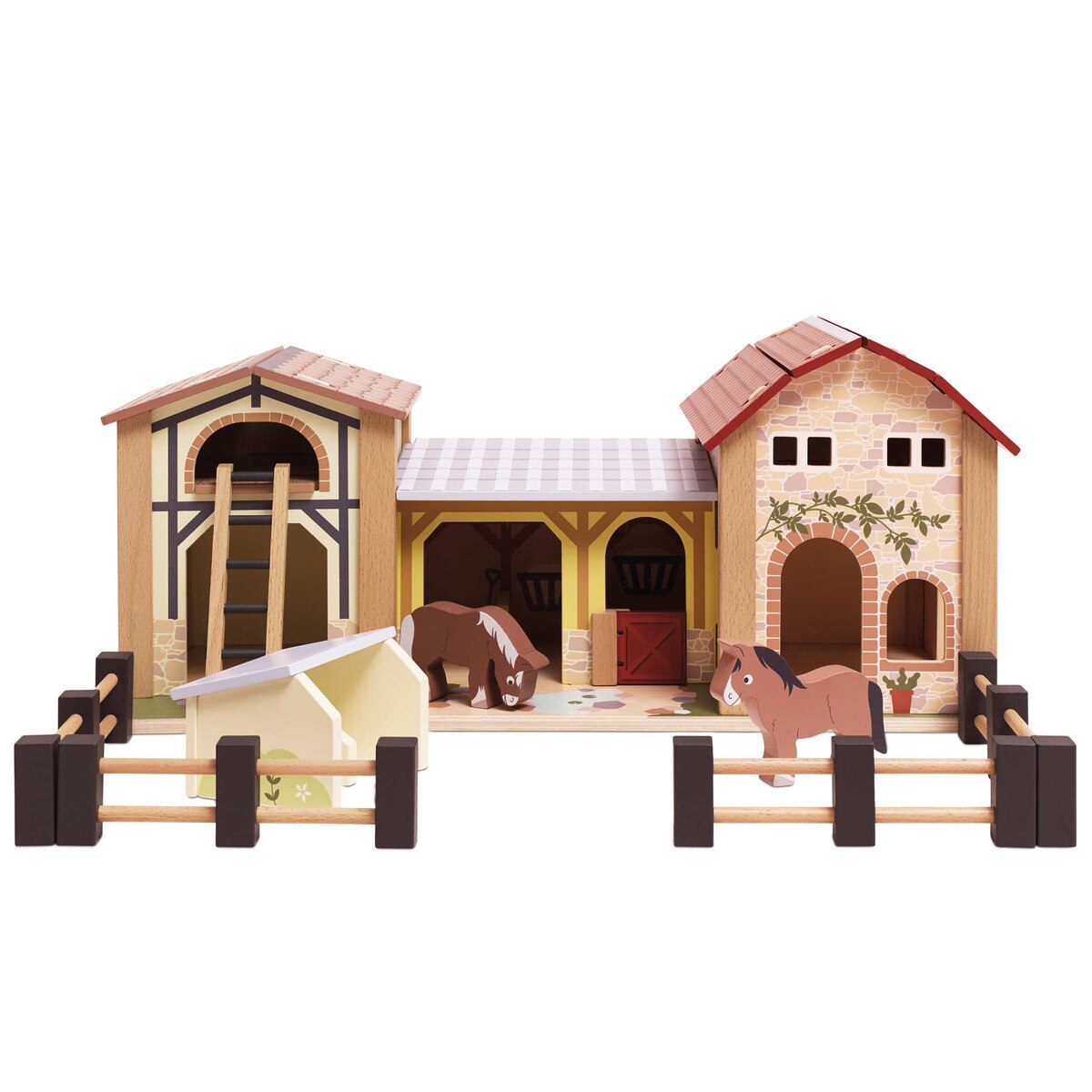 Le Toy Van – Wooden Farmyard Stables - BrainPlay