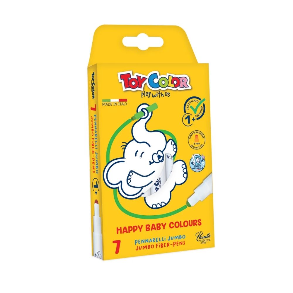 Toy Color - Happy Baby Jumbo Markers - 1+ Years - 7 Colours - 7pcs ...