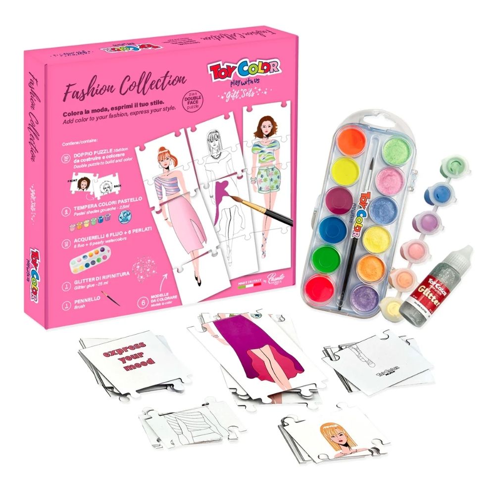 Toy Color - Fashion Design - Watercolour & Gouache Painting Kit - 49pcs ...