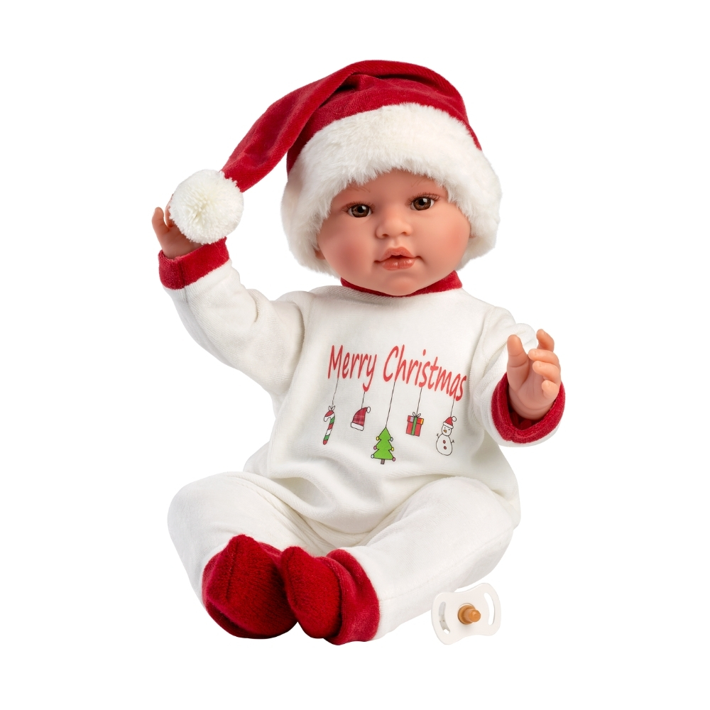 Llorens - Baby Girl Doll with Laughing Mechanism & Christmas Outfit ...