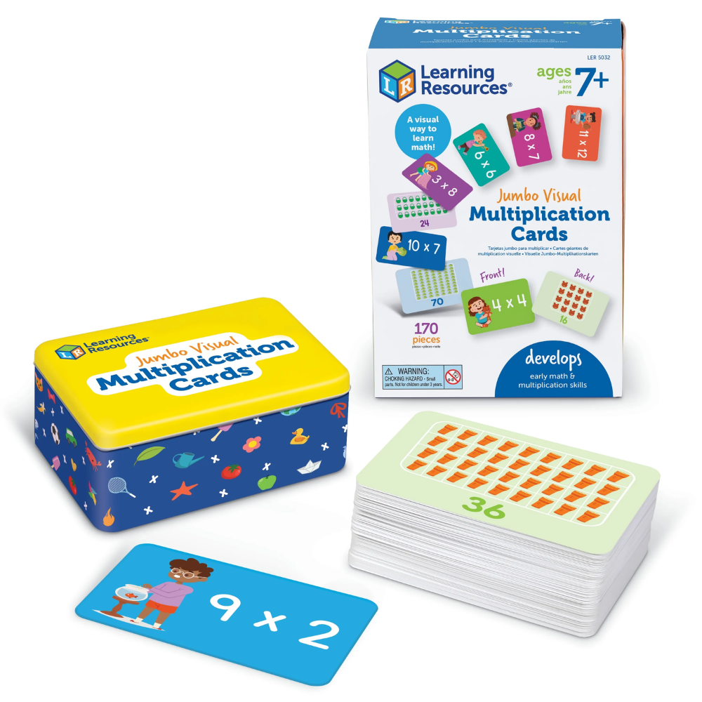 Jumbo Multiplication Learning Flash Cards - BrainPlay